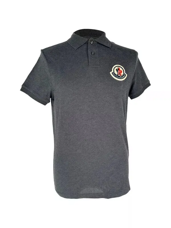 Moncler Logo-patch Polo Shirt - Grey