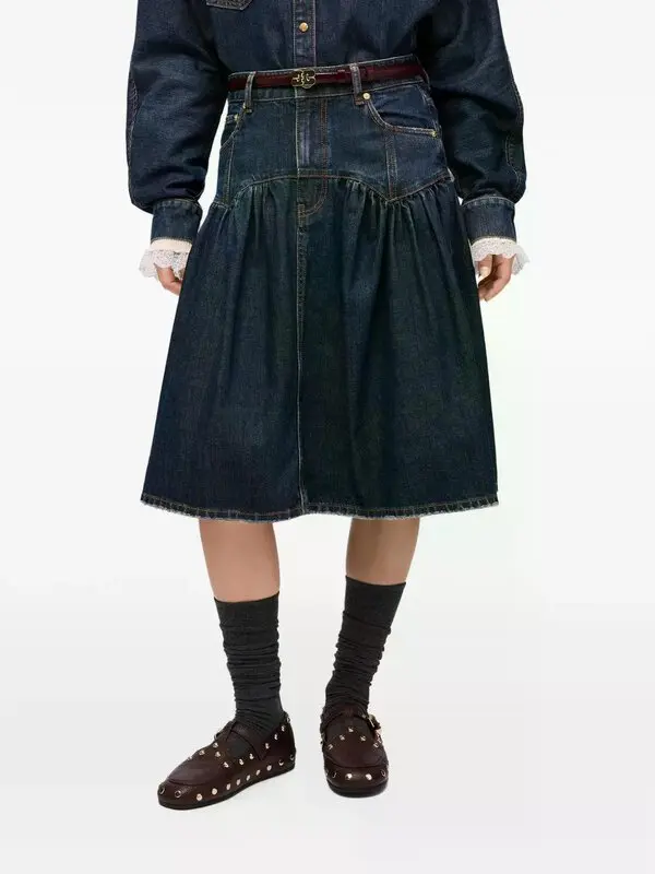 GANNI Skirt In Textured Denim