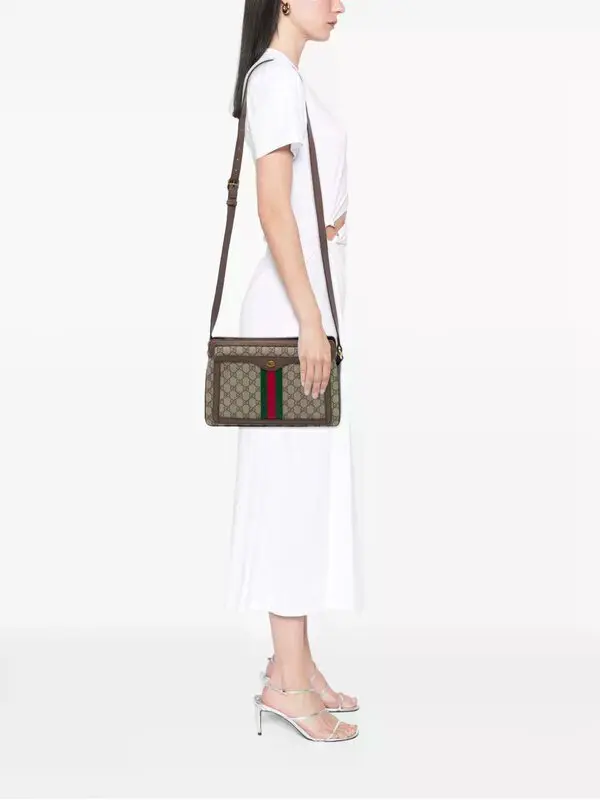 Gucci 2016-2026 Gg Supreme Web Ophidia Crossbody Bag