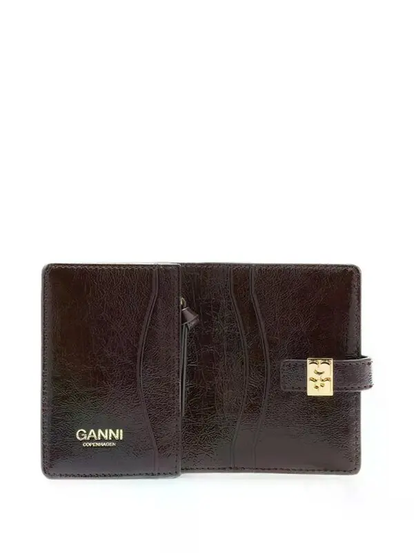 GANNI Sue Slim Card Holder - Brown