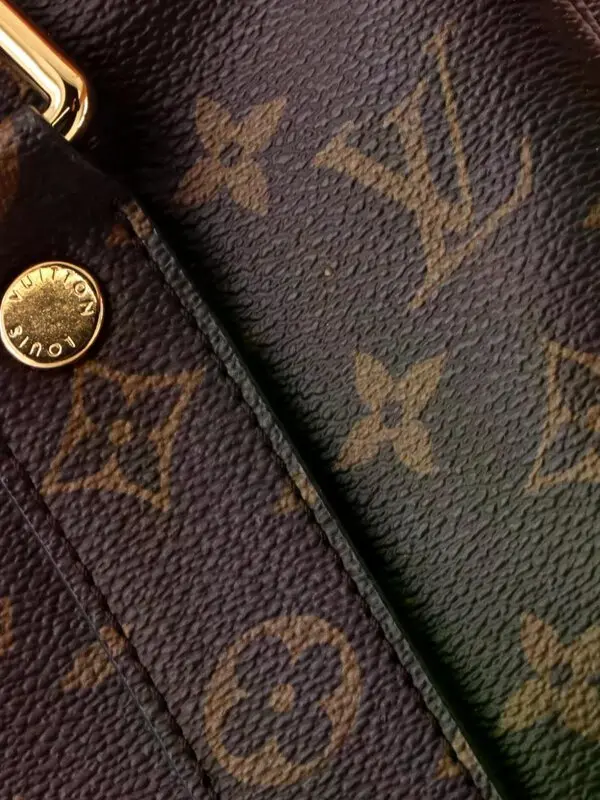 LOUIS VUITTON Manhattan Nm Handbag Monogram Canvas With Leather Satchel