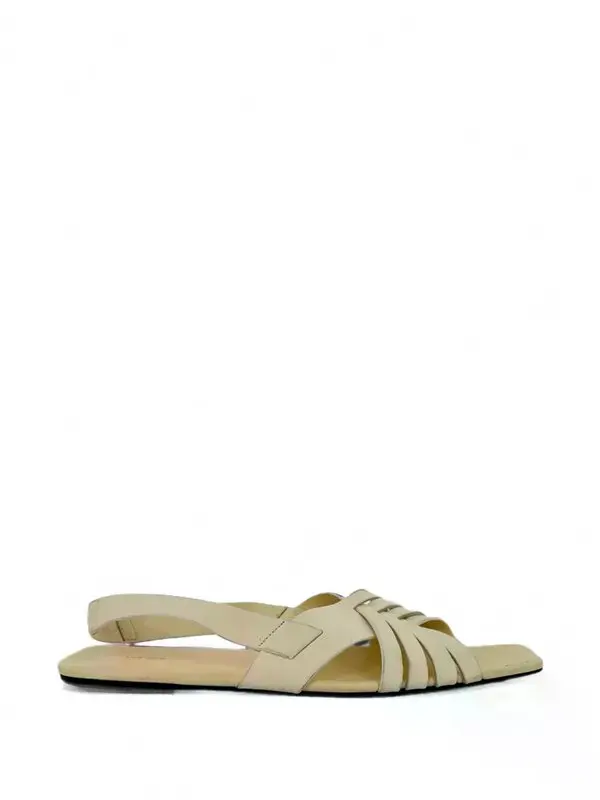 THE ROW Meera Leather Sandals - Neutrals