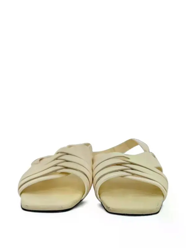 THE ROW Meera Leather Sandals - Neutrals