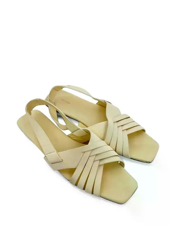 THE ROW Meera Leather Sandals - Neutrals