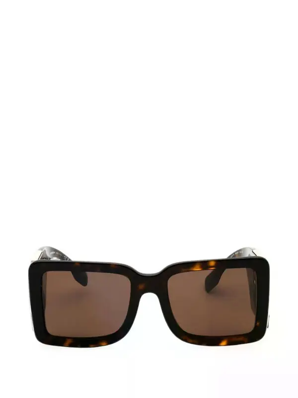 Burberry Tb-plaque Sunglasses - Brown