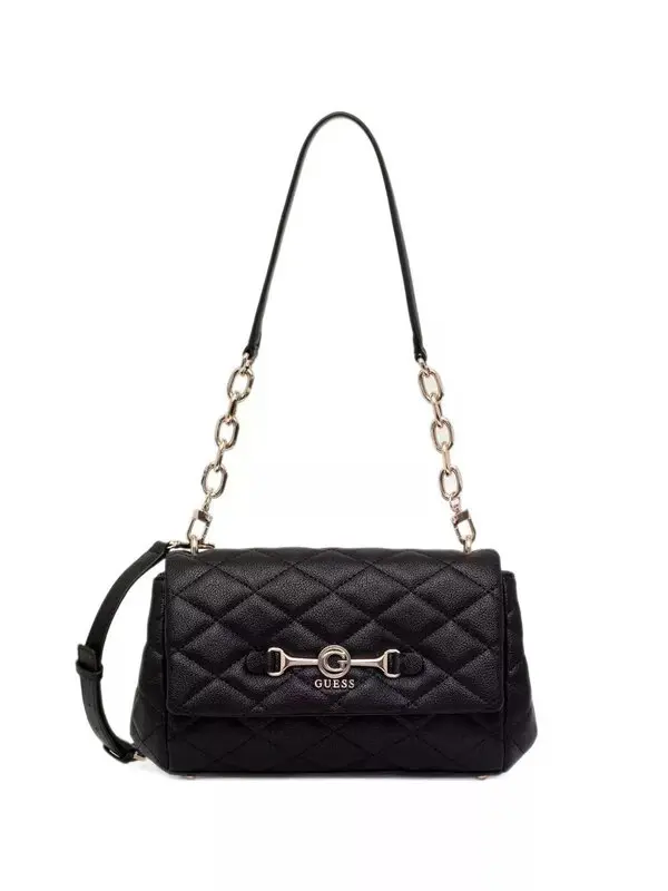 Guess Frances Quilted Logo-plaque Shoulder Bag