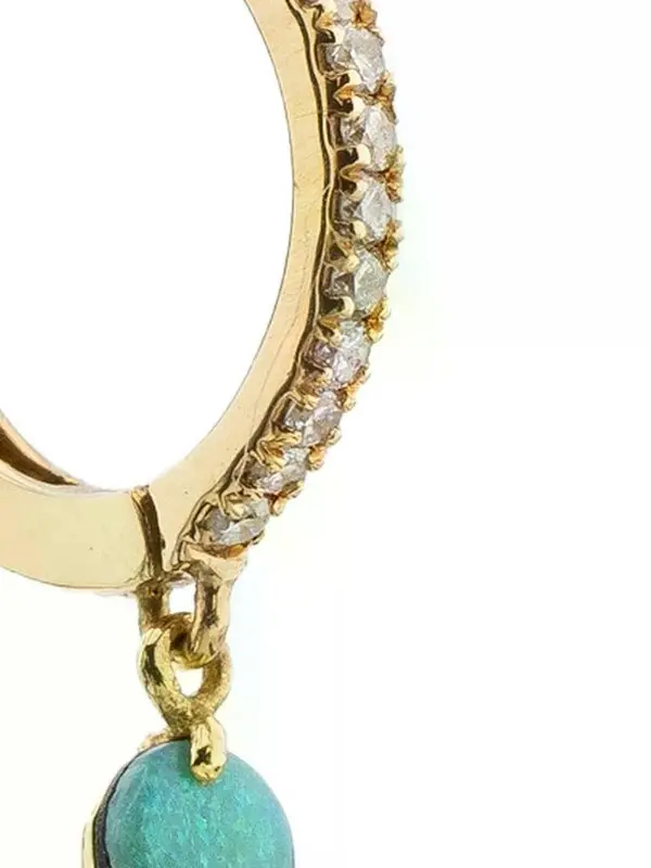 WE BY WHITEBIRD Ada Diamond And Opal Hoop Earrings