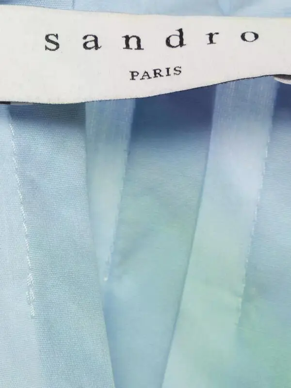Sandro Ruffle Lace-trim Blouse - Blue