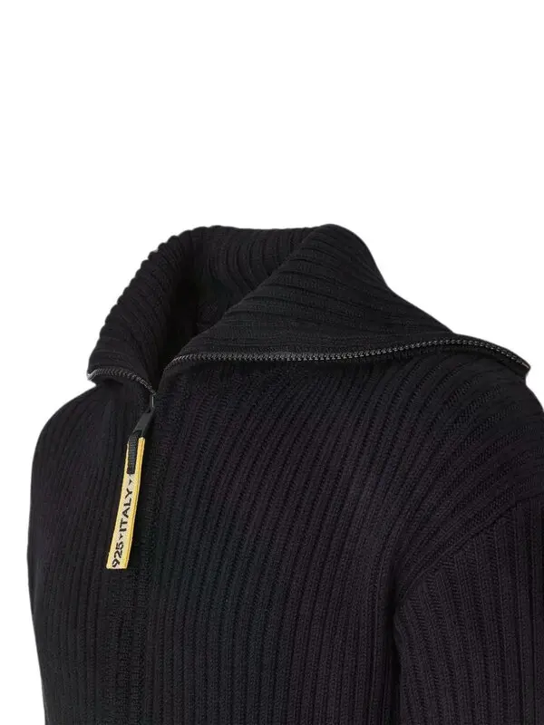 Fendi Ribbed-knit Zip-up Sweater