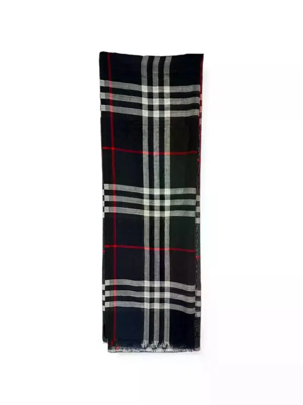 Burberry Checked Fringed Scarf