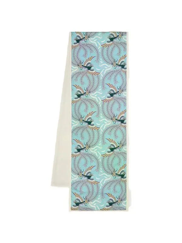 Shanghai Tang Two-faced Phoenix-print Double-sided Scarf