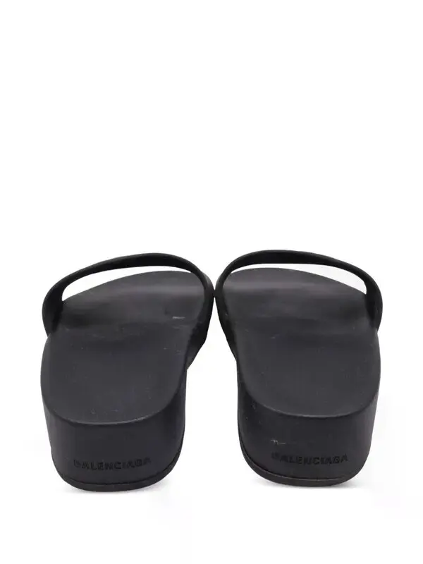 Balenciaga Bb Logo Clogs - Black