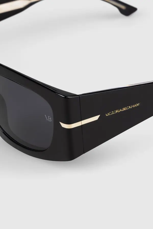 Victoria Beckham Rectangular Acetate Frame - Black