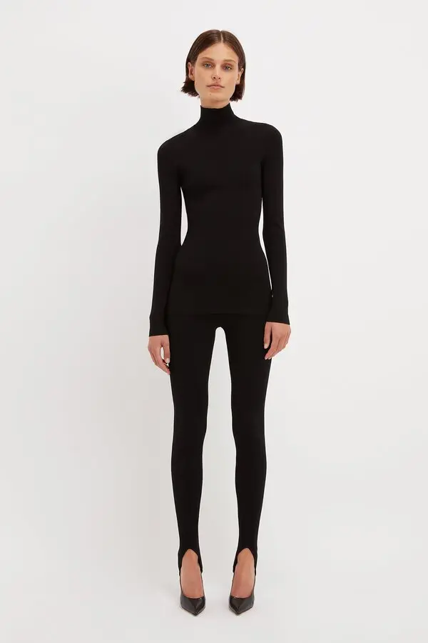 Victoria Beckham Polo Neck Knitted Top