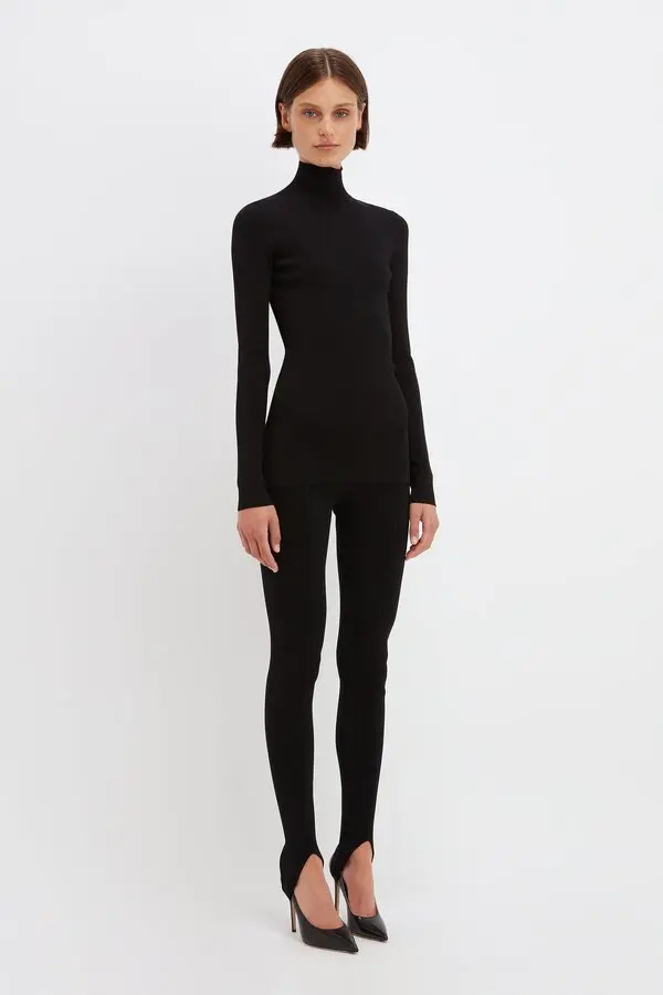 Victoria Beckham Polo Neck Knitted Top