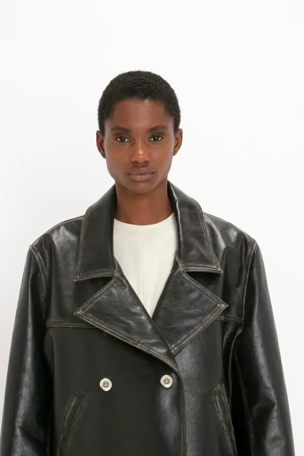 Victoria Beckham Oversized Leather Jacket