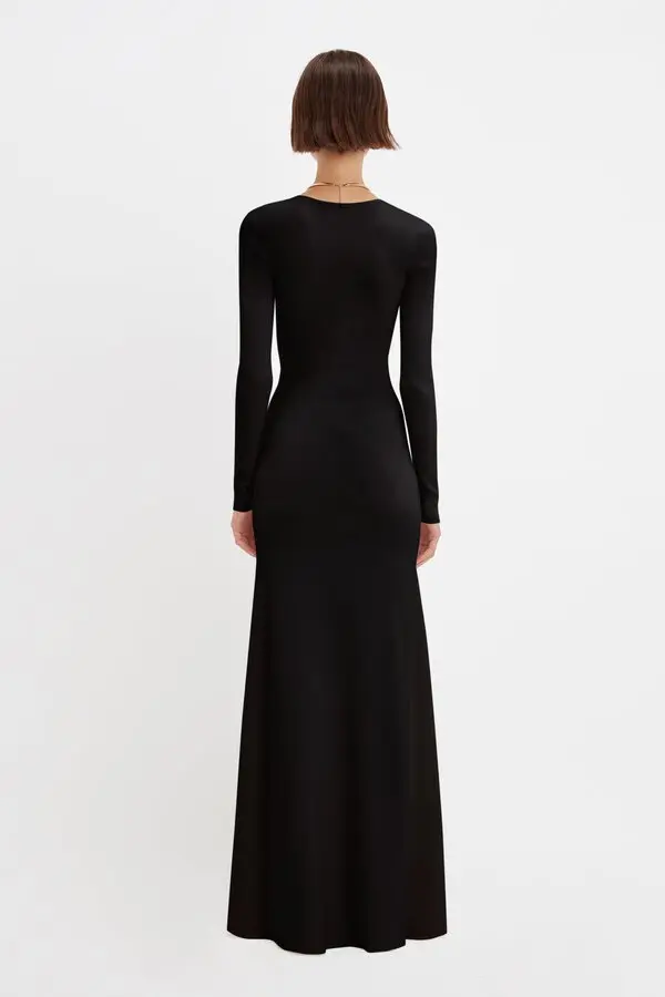 Victoria Beckham Deep V Knitted Gown