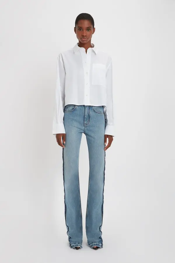 Victoria Beckham Cropped Patch Pocket Shirt