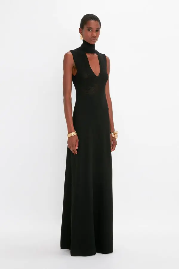 Victoria Beckham Cut Out Front Floor-length Dress
