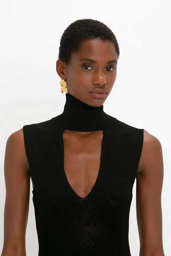 Victoria Beckham Cut Out Front Floor-length Dress