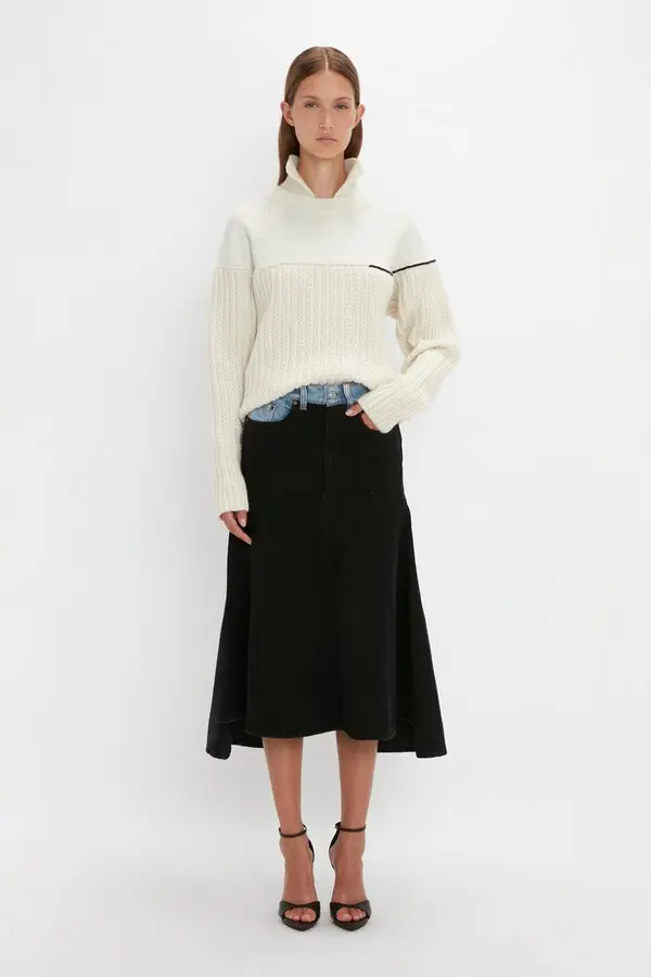 Victoria Beckham Collar Detail Jumper - Natural