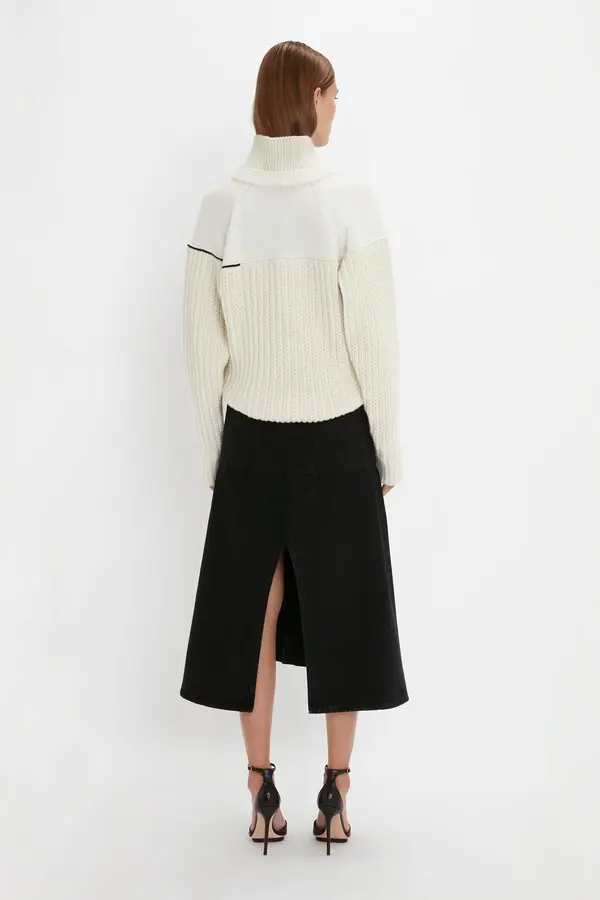 Victoria Beckham Collar Detail Jumper - Natural