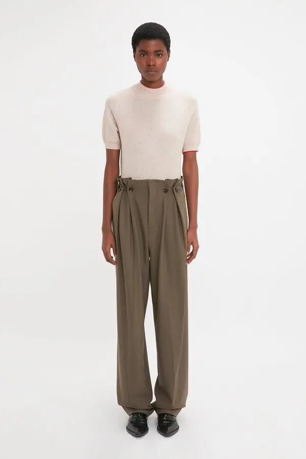 Victoria Beckham Short Sleeve Top - Nougat