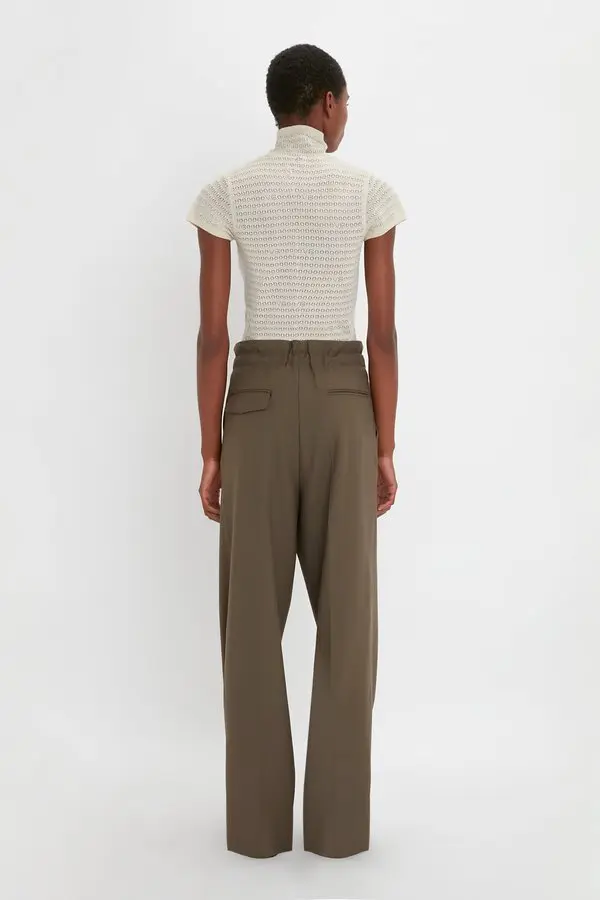 Victoria Beckham Gathered Waist Utility Trouser
