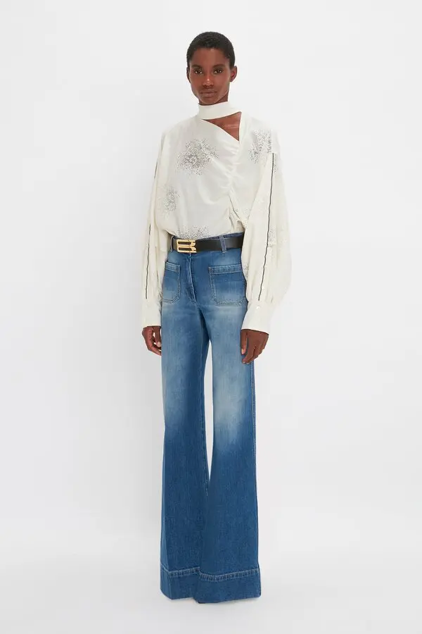 Victoria Beckham Asymmetric Gather Detail Top