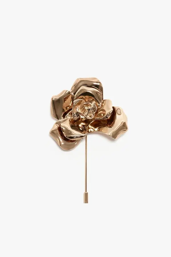 Victoria Beckham Exclusive Flower Brooch - Gold