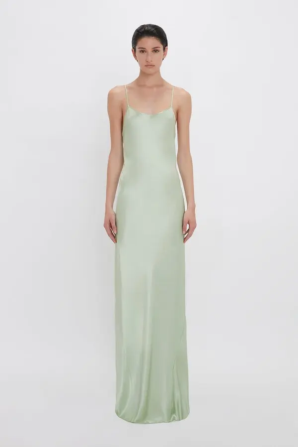 Victoria Beckham Exclusive Low Back Cami Floor-length Dress