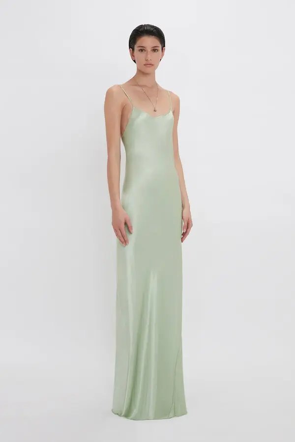 Victoria Beckham Exclusive Low Back Cami Floor-length Dress