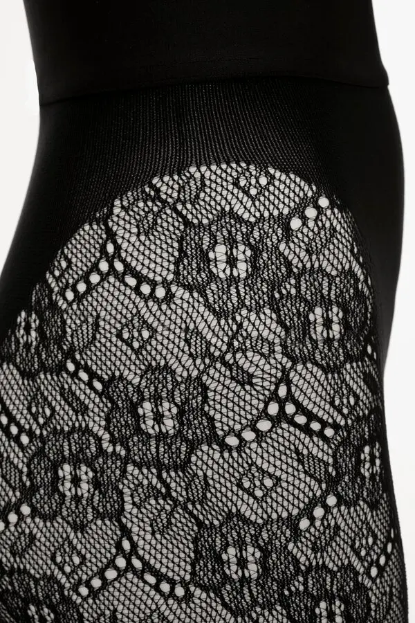 Victoria Beckham Vb Monogram Lace Tights