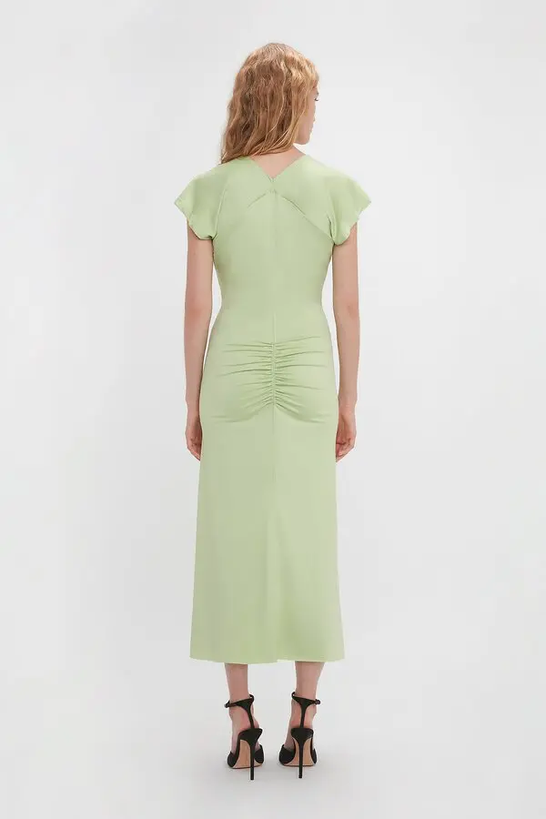 Victoria Beckham Sleeveless Rouched Jersey Dress