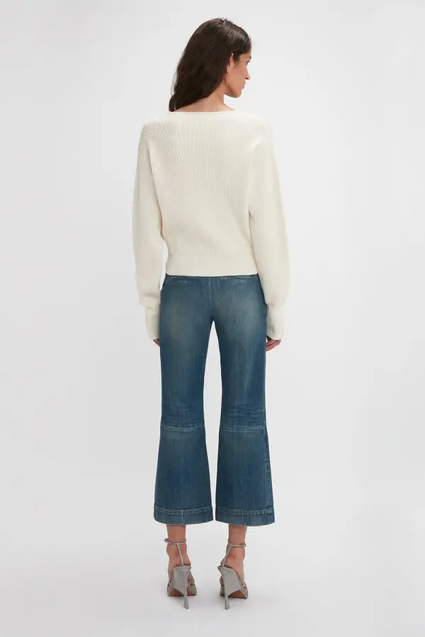Victoria Beckham Frame Detail Shrunken Jumper