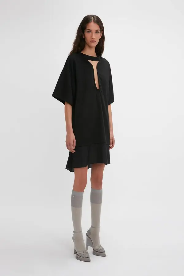 Victoria Beckham Frame Cut-out T-shirt Dress
