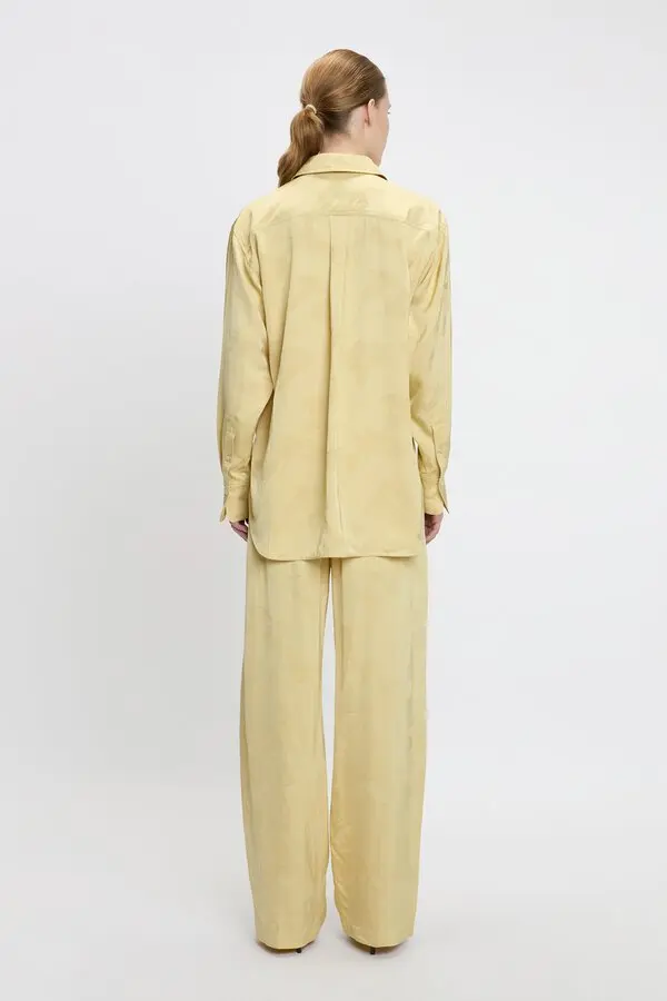 Victoria Beckham Pyjama Trouser - Gold