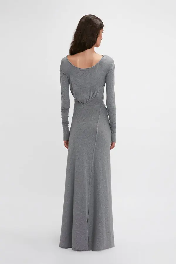 Victoria Beckham Long Sleeve Circle Neck Dress