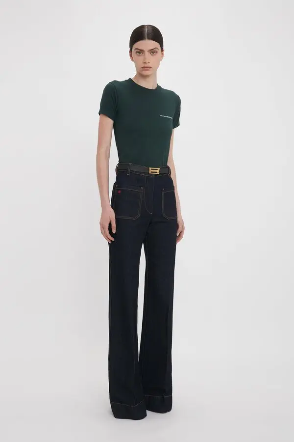 Victoria Beckham Shrunken Logo Tee