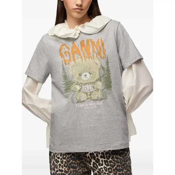 GANNI Grey Tops T-shirts & Jerseys