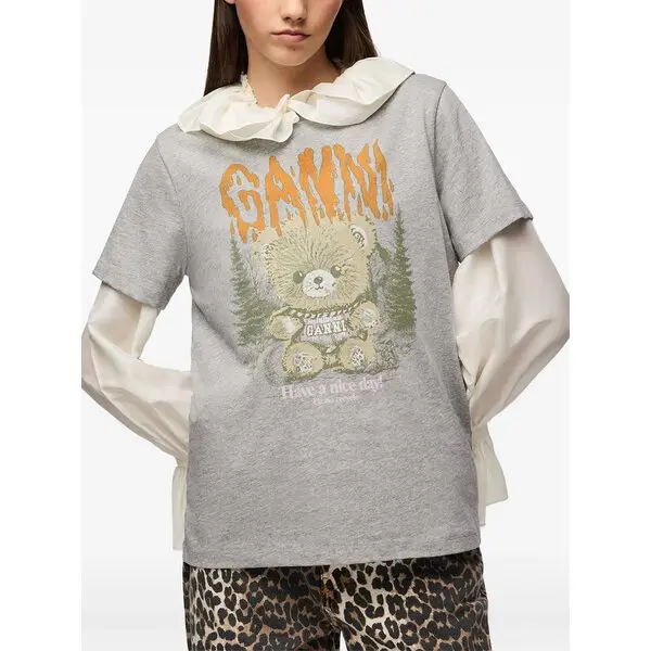 GANNI Grey Tops T-shirts & Jerseys