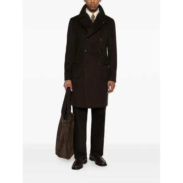 Tagliatore Coats Double Breasted Coats - Brown