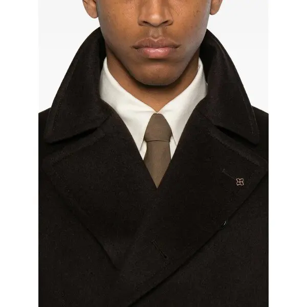 Tagliatore Coats Double Breasted Coats - Brown