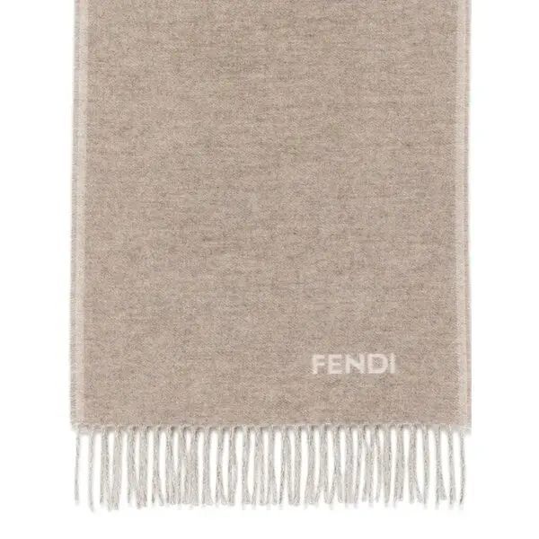 Fendi Neutrals Scarves - Cream