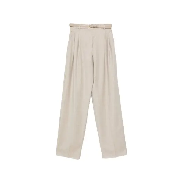 Max Mara Neutrals Trousers Tailored Trousers - Cream