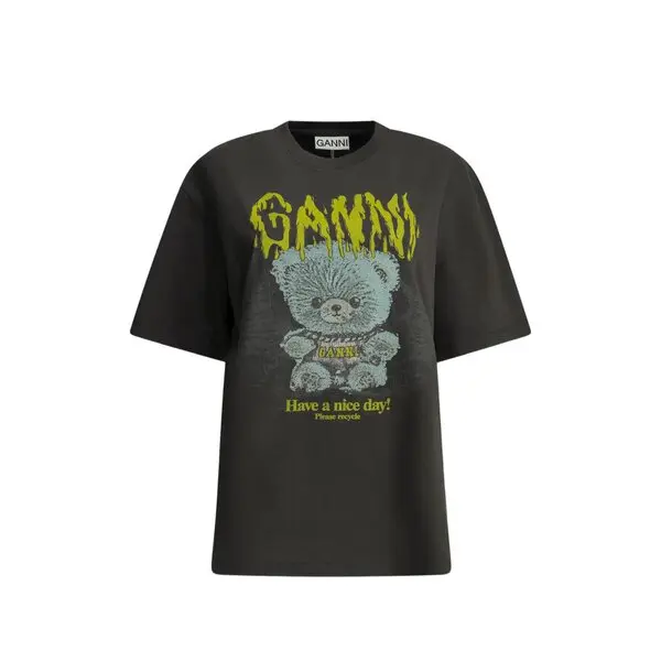 GANNI Tops T-shirts & Jerseys - Black