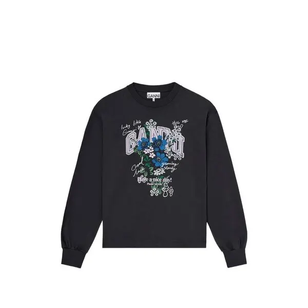 GANNI Tops T-shirts & Jerseys - Black
