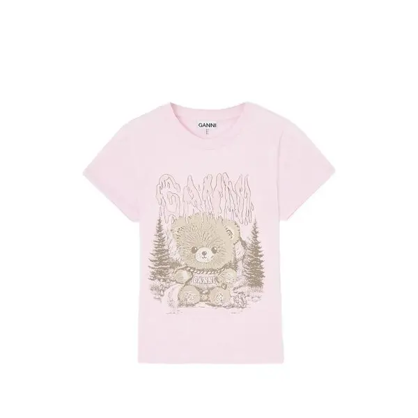 GANNI Tops T-shirts & Jerseys - Pink