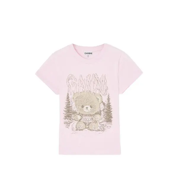 GANNI Tops T-shirts & Jerseys - Pink