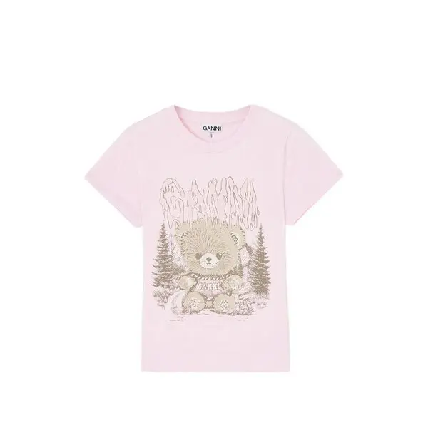 GANNI Tops T-shirts & Jerseys - Pink